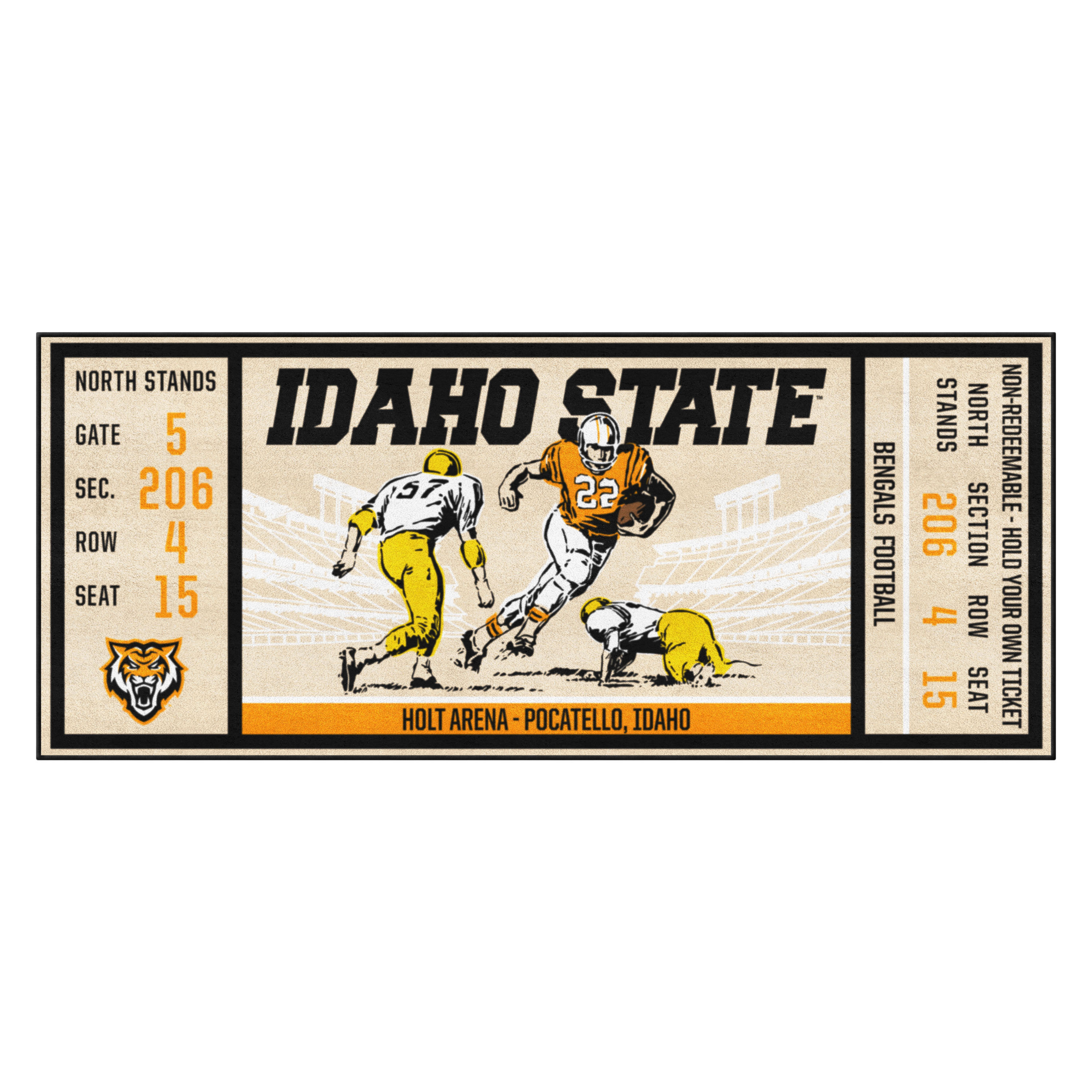 FANMATS Idaho State_Idaho State Bengals Ticket Runner Rug - 30In. X ...
