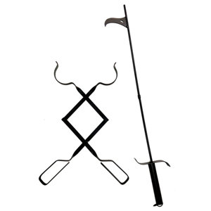 Arlmont & Co. 2PC Log Grabber Steel Fireplace Tool | Wayfair