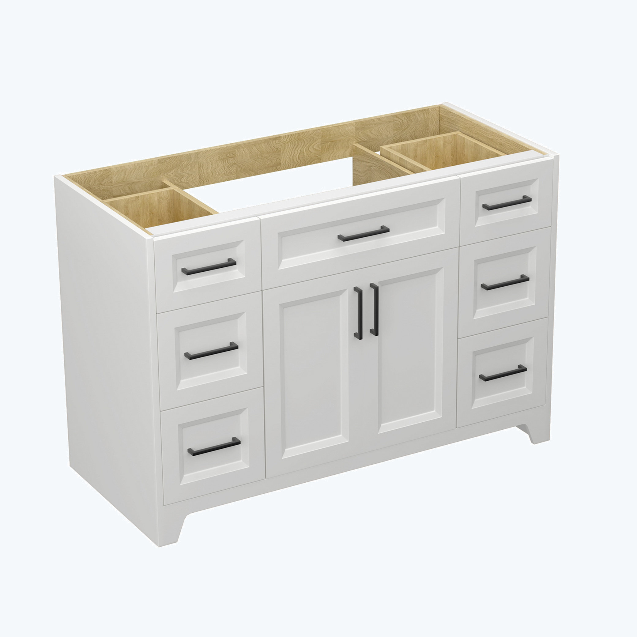 BOSTINS Solid Wood 48 Inch Bathroom Vanity Without Top Sink, Modern ...