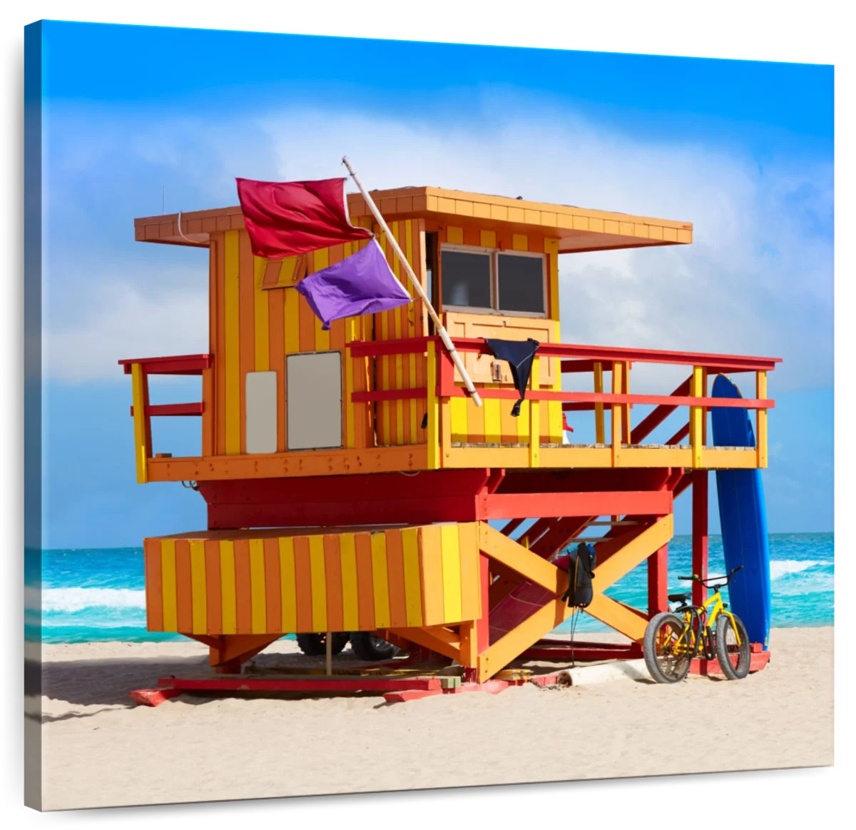 Beachcrest Home™ Gillard Striped Lifeguard Hut | Wayfair