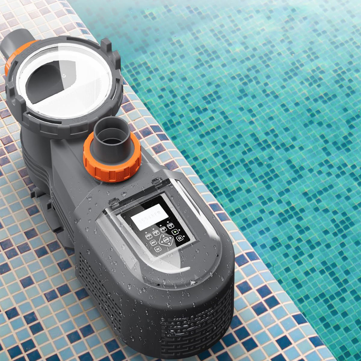 Varpoolfaye 2.5Hp Variable Speed Swimming Pool Pump With Filter Basket ...