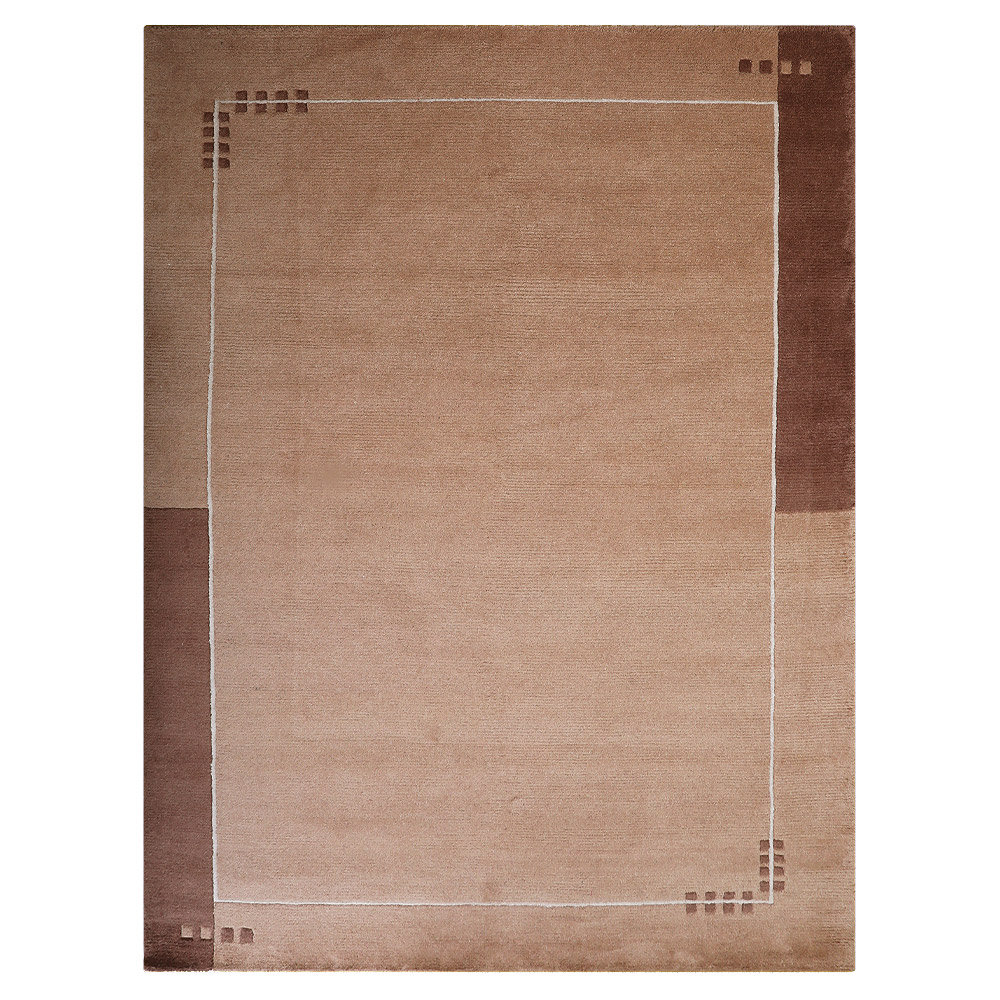 Foundry Select Choco 100% Wool Handmade Tibbati Contemporary Area Rugs ...