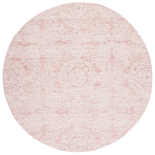 Etta Avenue™ Noor Handmade Hand Tufted Dark Pink/Ivory Rug & Reviews ...