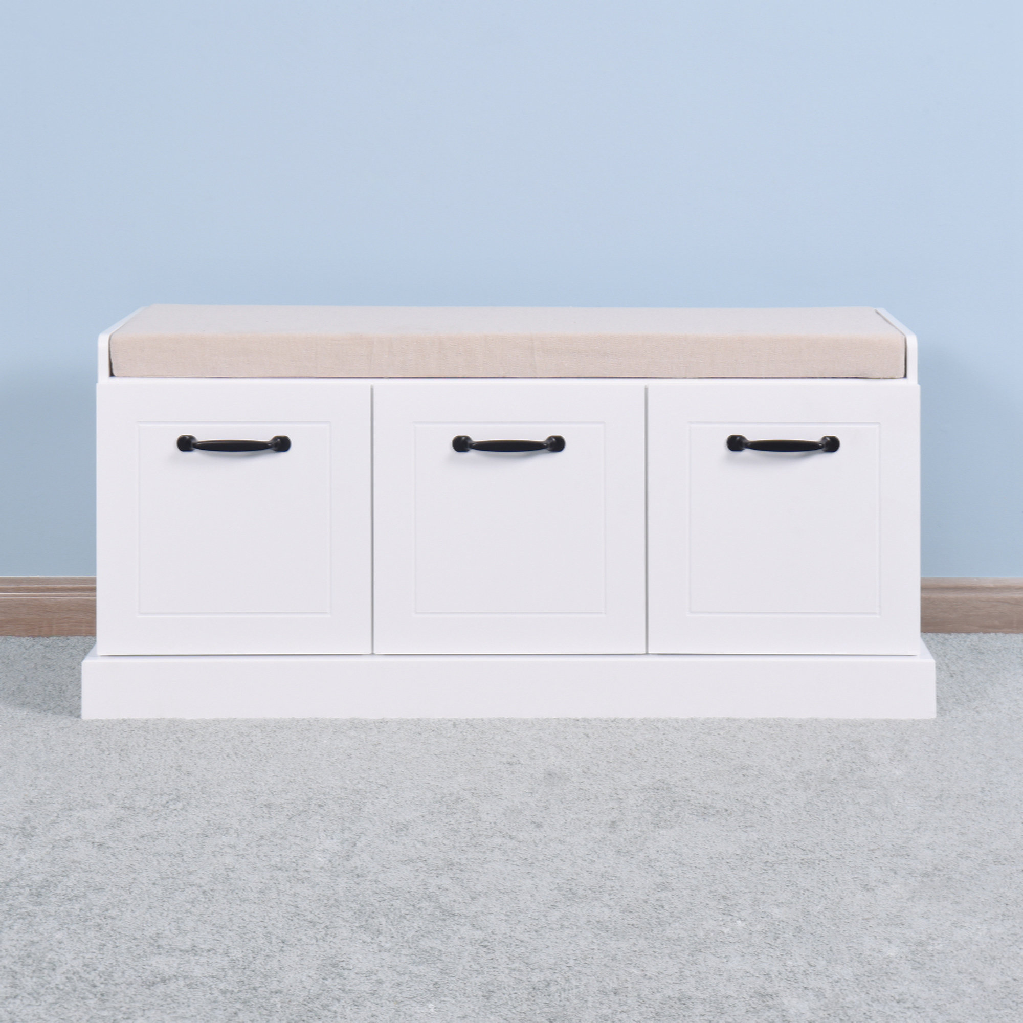 Red Barrel Studio® Leevan MDF Upholstered Storage Bench | Wayfair