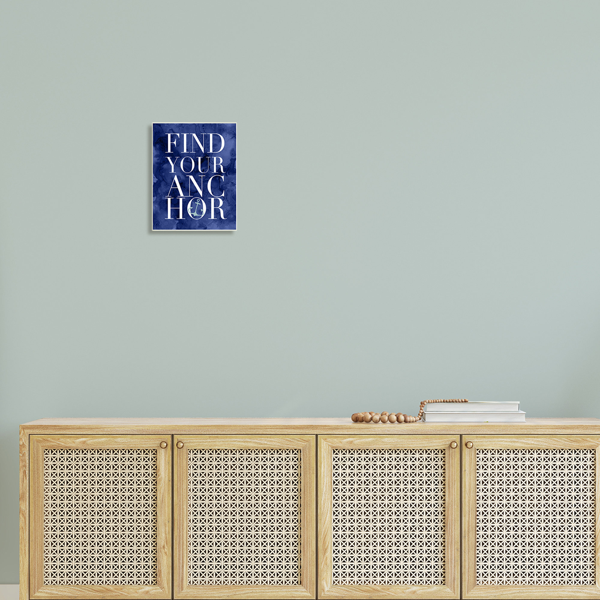 Stupell Industries Find Your Anchor Ocean Theme Anchor Text Wall Plaque ...