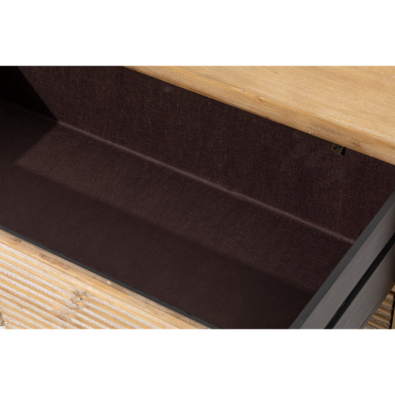 Loon Peak® Fayola Rustic Farmhouse Three Drawer Dresser, Mid Century 3 ...