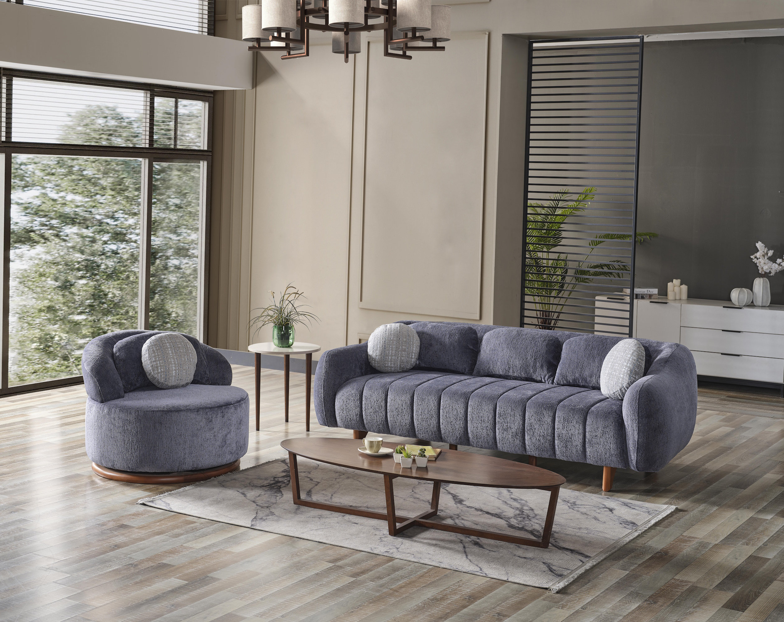 Latitude Run® Natura Chenille 2-Piece Sofa Set - Wayfair Canada
