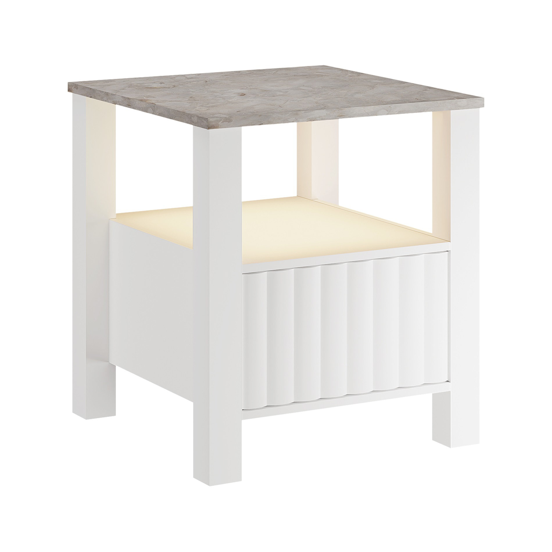 Gracie Oaks Marzelle 19.6'' Tall End Table | Wayfair
