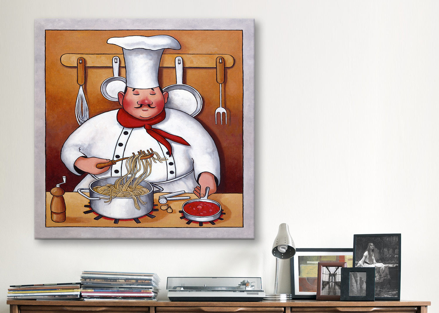 Fleur De Lis Living 'Chef 4' by John Zaccheo Graphic Art on Canvas ...