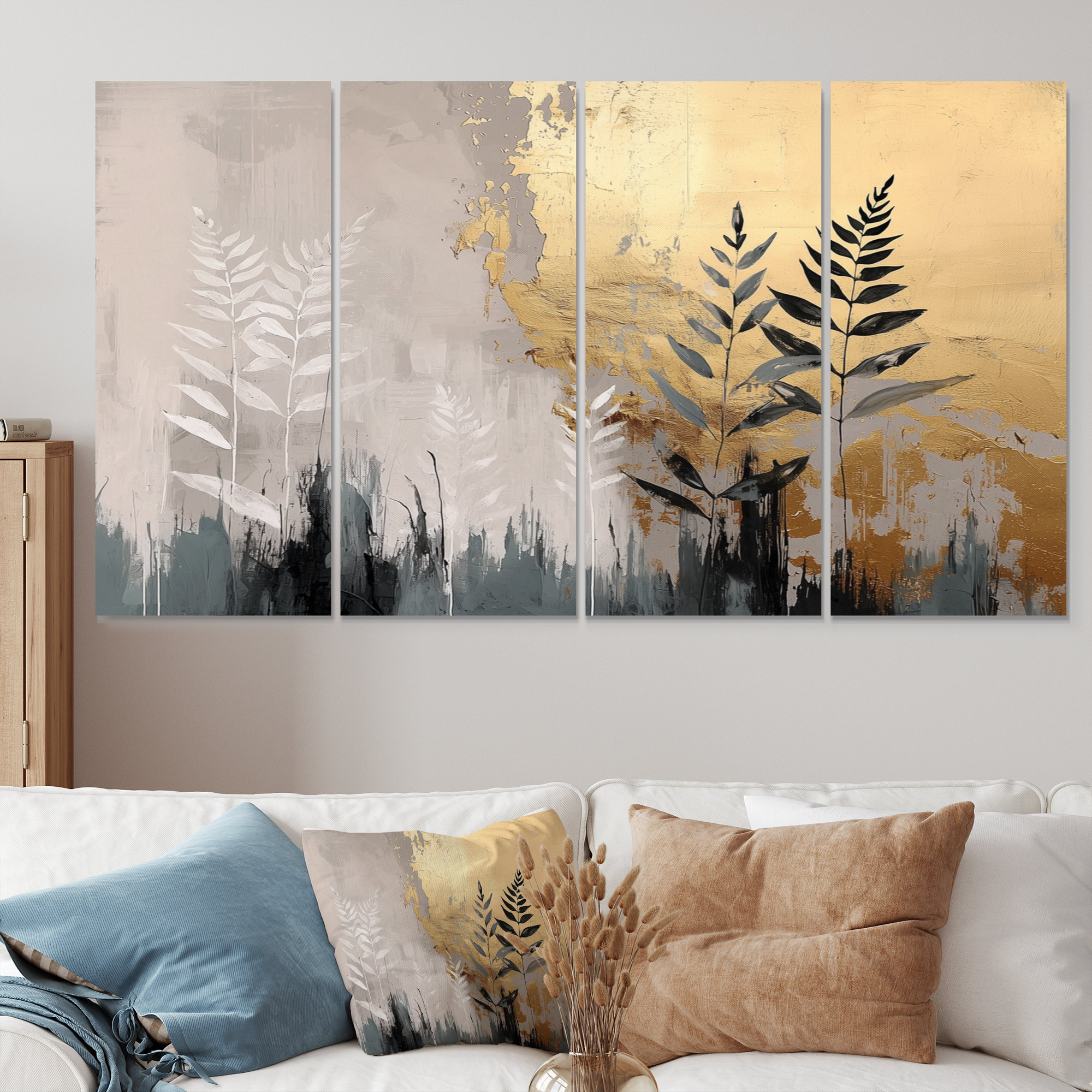 Lark Manor™ Golden Ferns Herb Pure Form I - Ferns Wall Art - Modern ...