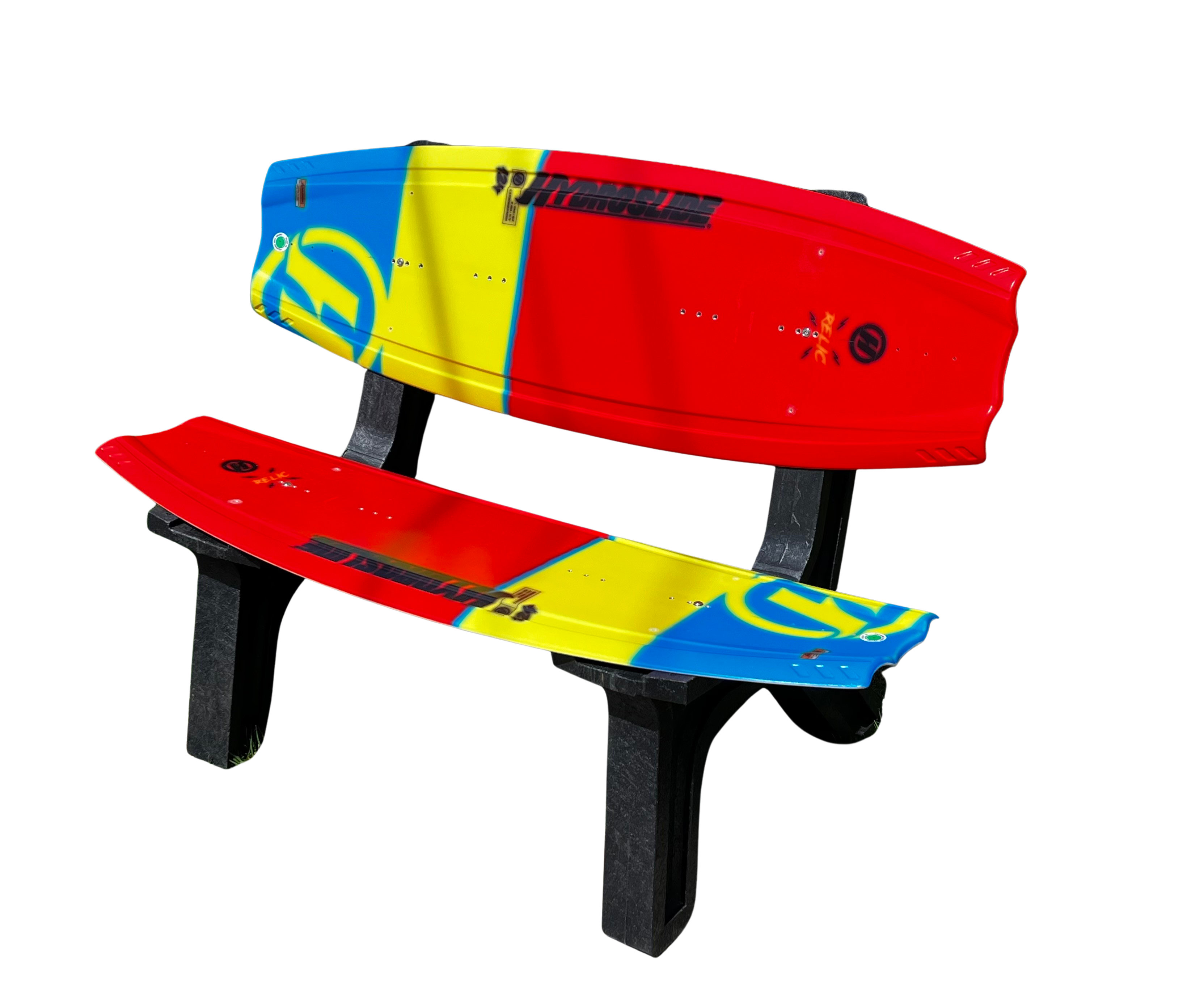 Arlmont & Co. Wake Board or Surf Recycled Plastic Garden Bench made ...