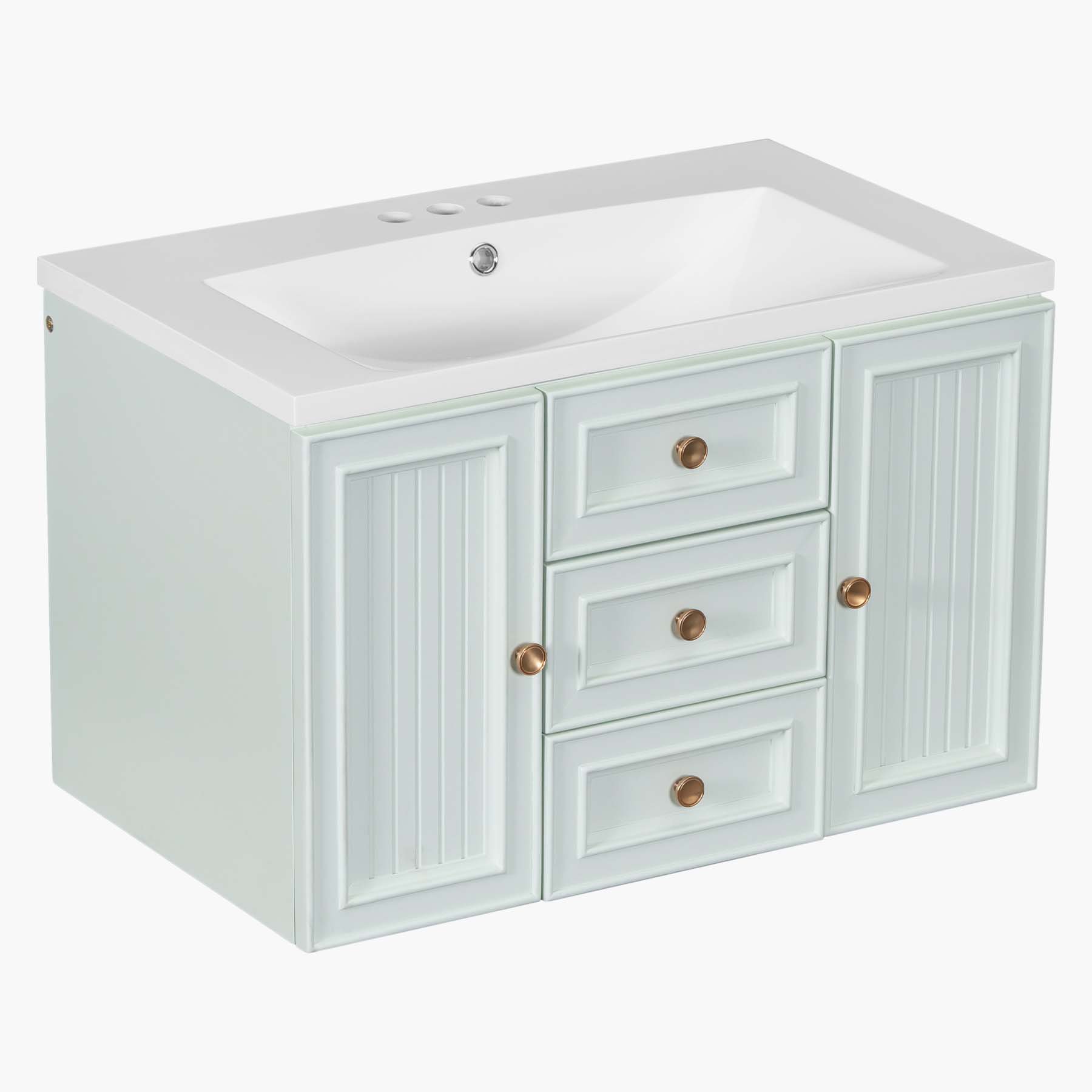 Wildon Home® Erial 30'' Wall Mounted Single Bathroom Vanity Base Only ...