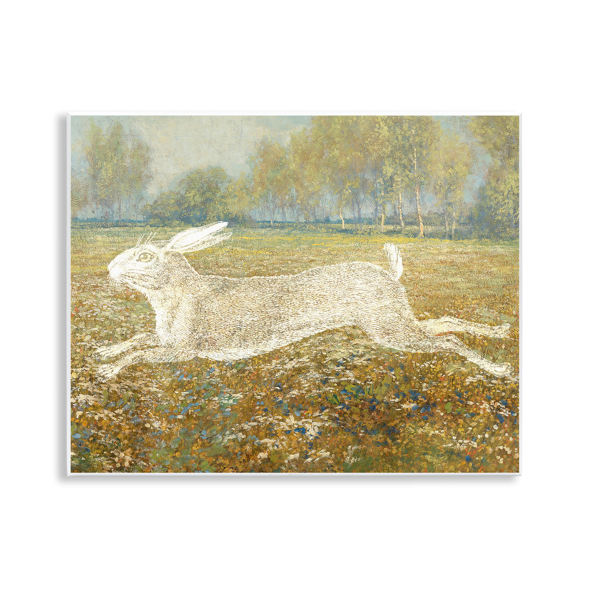 Dakota Fields Impressionist Jumping Hare Wall Plaque Art by Daphne ...