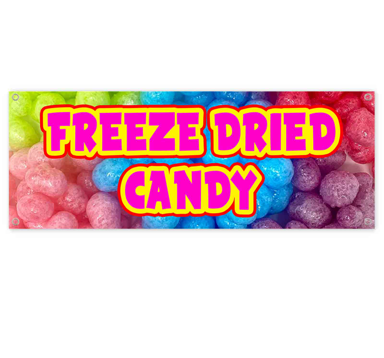 TampaPrinting Freeze Dried Candy Banner 13 oz | Non-Fabric | Heavy-Duty ...
