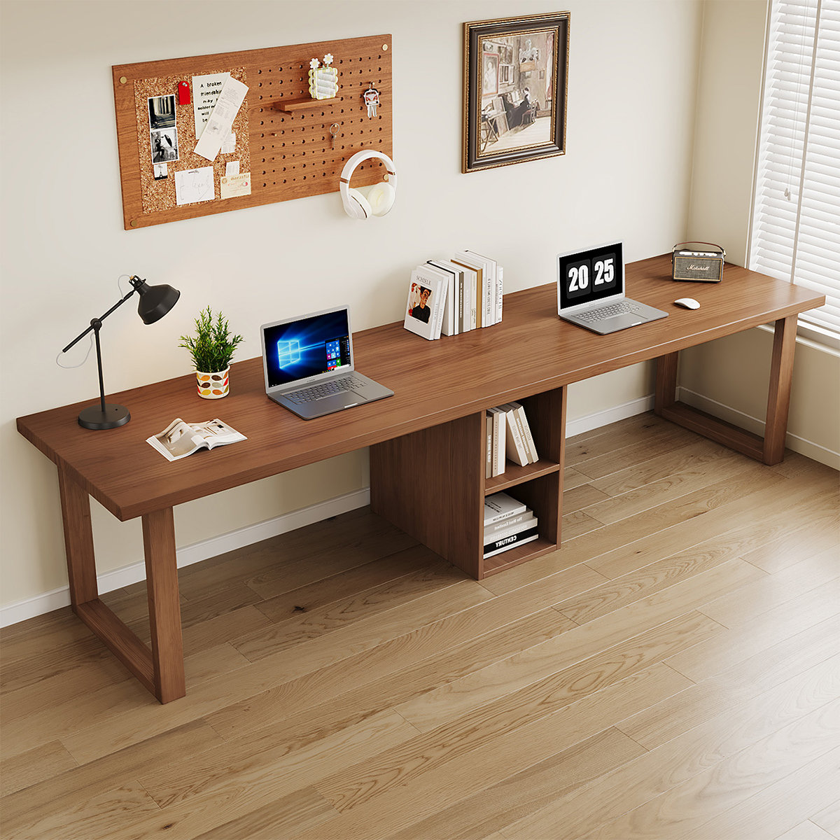 One Allium Way Nut-brown Rectangular Solid Wood desk - Wayfair Canada