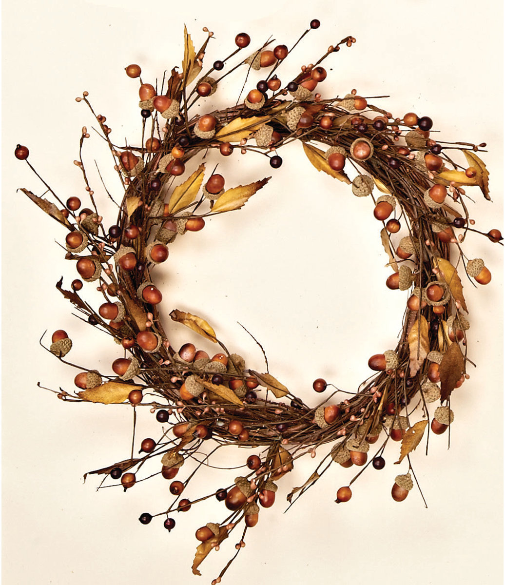 Charlton Home® 14" Fall Acorn & Leaf Wreath & Reviews | Joss & Main