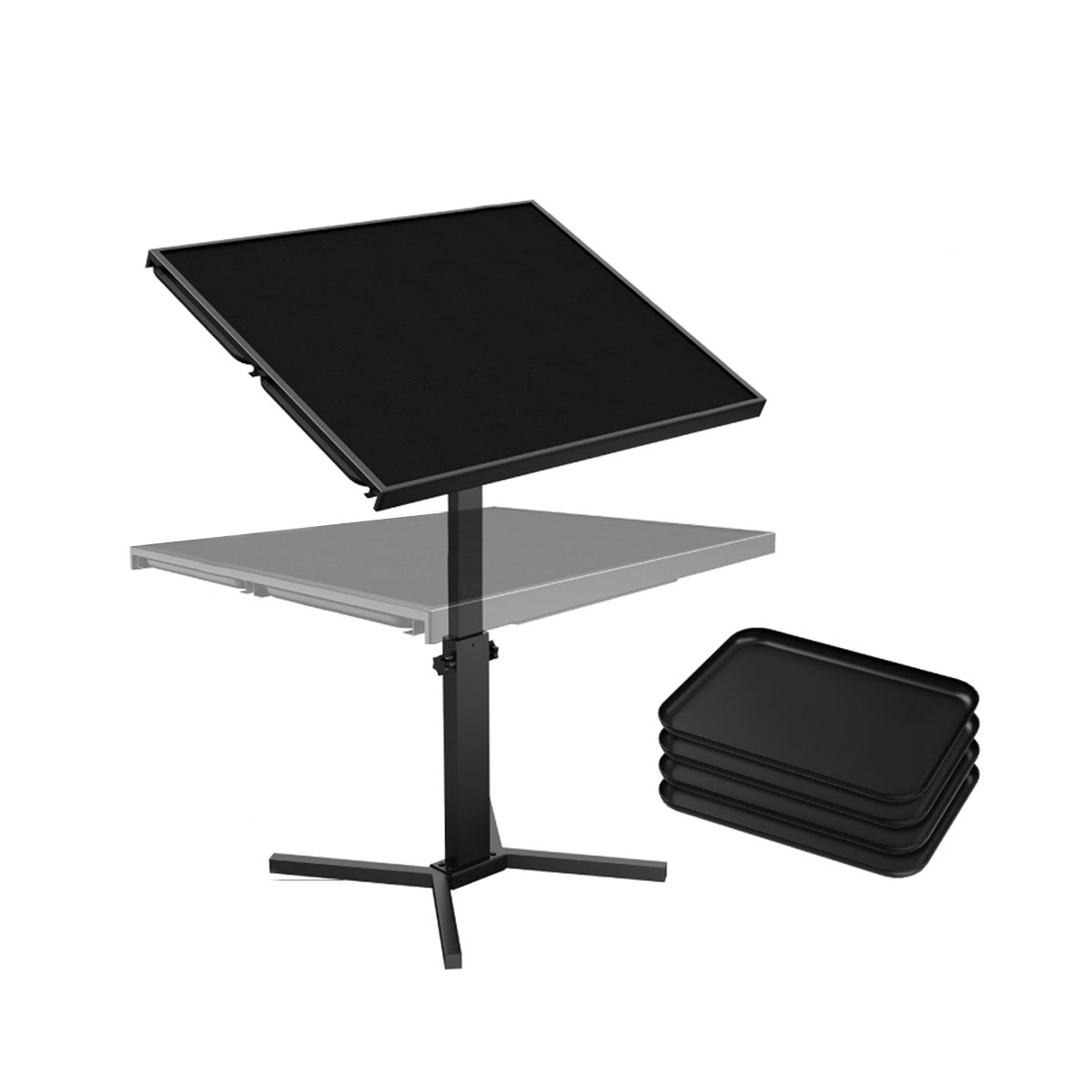HUOMU Black Rectangular Felt + Manufactured Wood + Metal Game Table ...