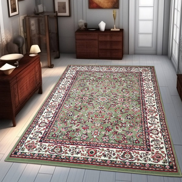 Ophelia & Co. Yorkana Red/Green/Grey Rug & Reviews | Wayfair.co.uk
