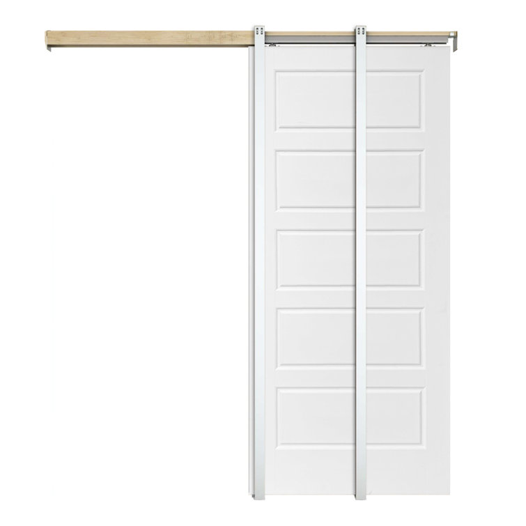 Calhome 80'' Hollow Paneled Painted Sliding Closet Doors | Wayfair