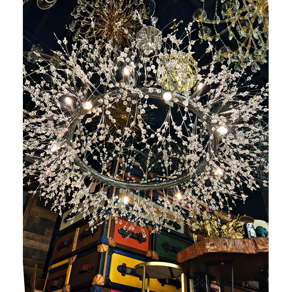Mercer41 Jannuel 16 - Light Sputnik Wagon Wheel Chandelier with Crystal ...