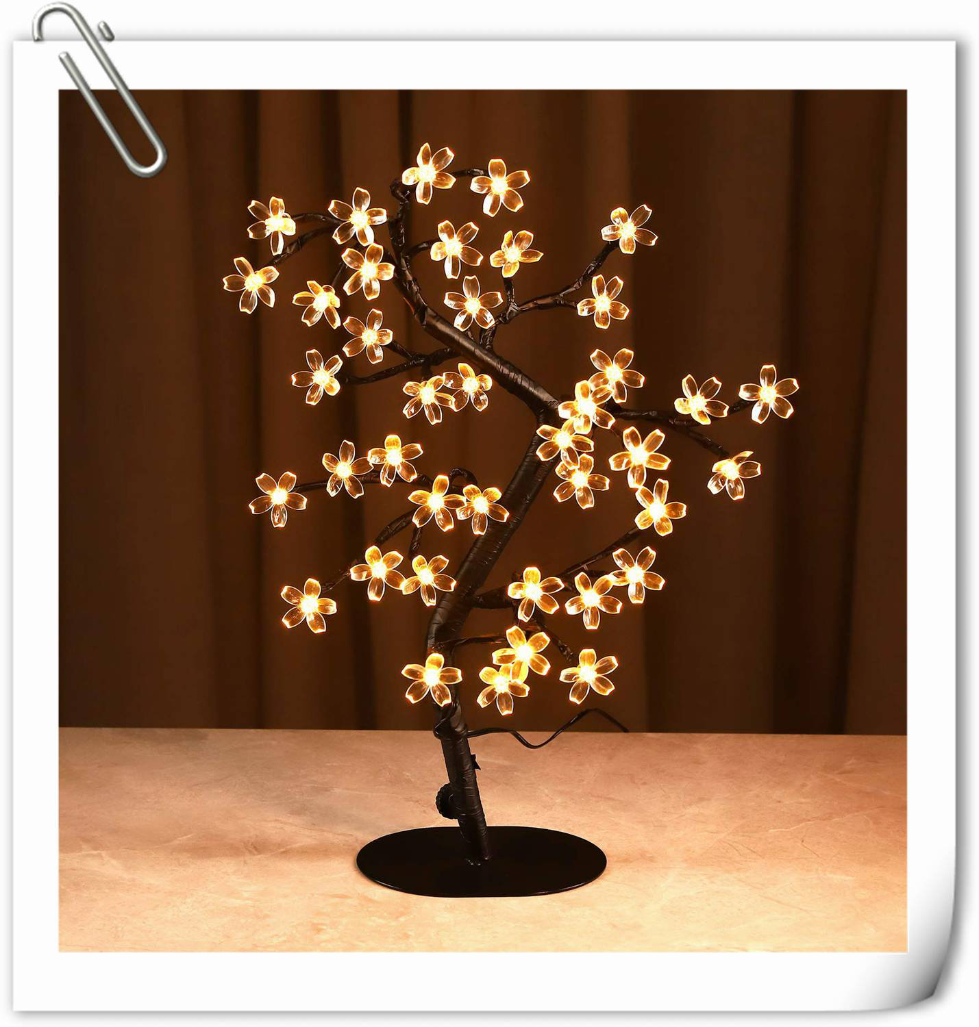 The Holiday Aisle® Cherry Blossom Tree Lamp Table Decoration 17In ...