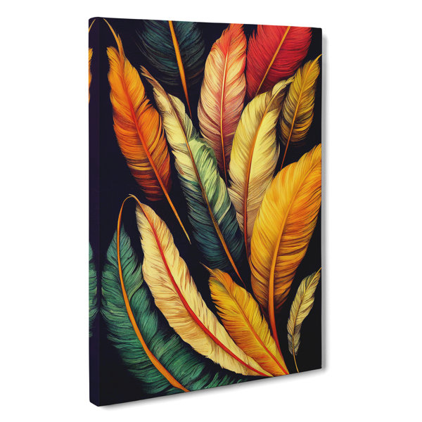 World Menagerie Plentiful Feathers - Wrapped Canvas Print | Wayfair.co.uk