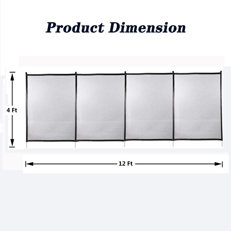 Sunny yard 12'' H x 4'' W Black Mesh Fencing | Wayfair