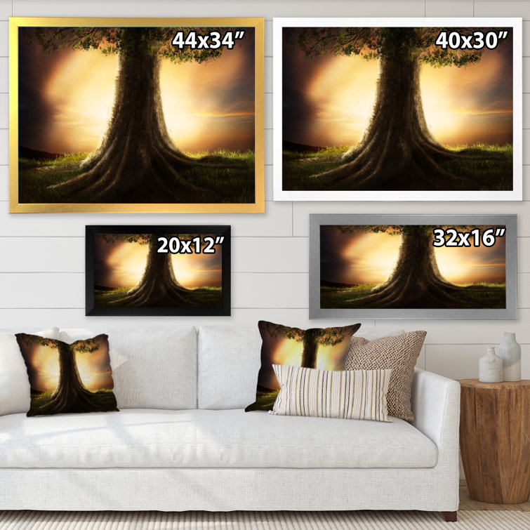 Winston Porter Religious Light In Forest Framed On Canvas Print ...