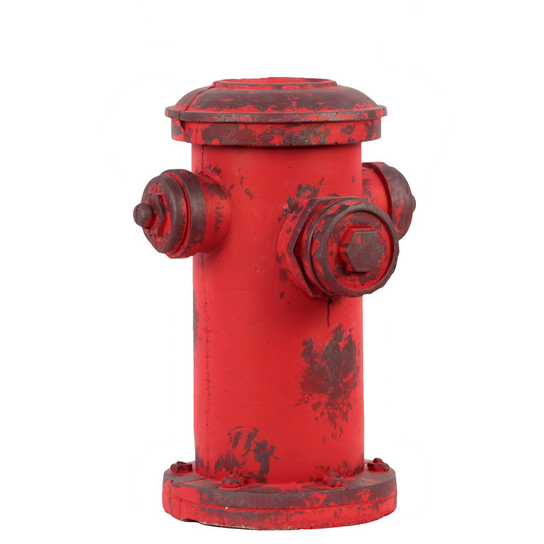 Urban Trends Cement Fire Hydrant Red | Wayfair