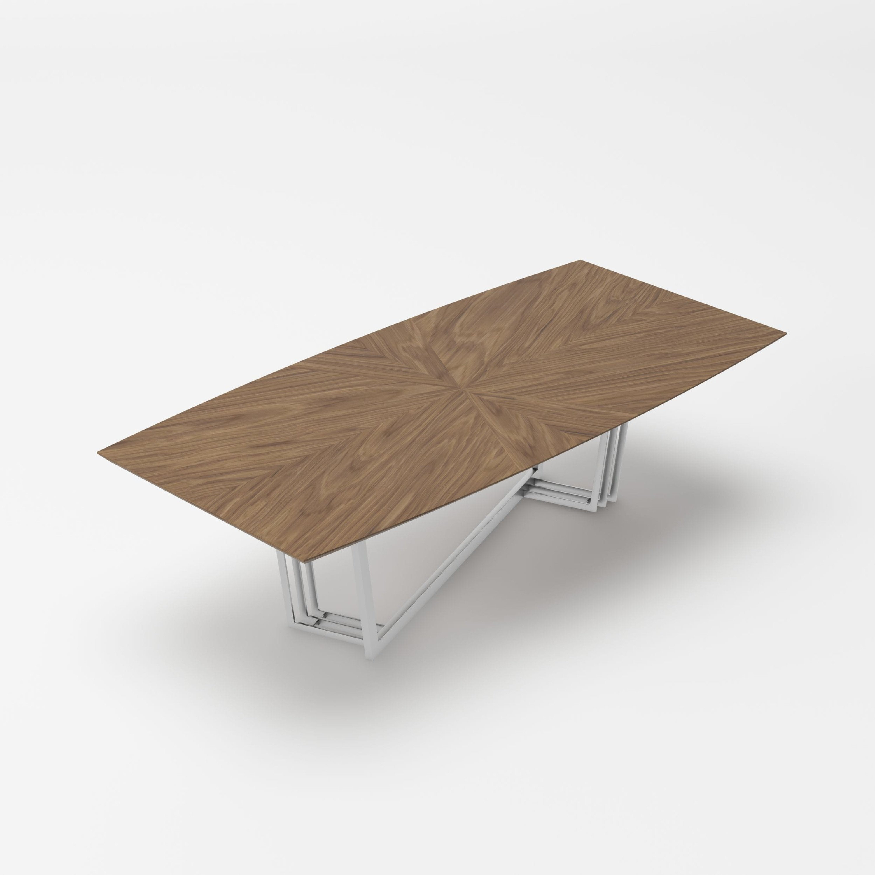 Benjara Cid Glory Dining Table, 107 Inch, Walnut Brown Starburst Top ...