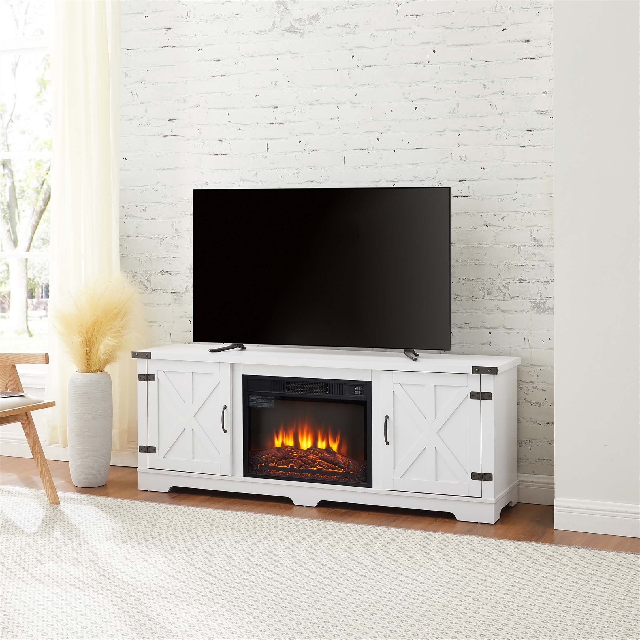 Gracie Oaks White 90" TV Stand with Drawers | Wayfair