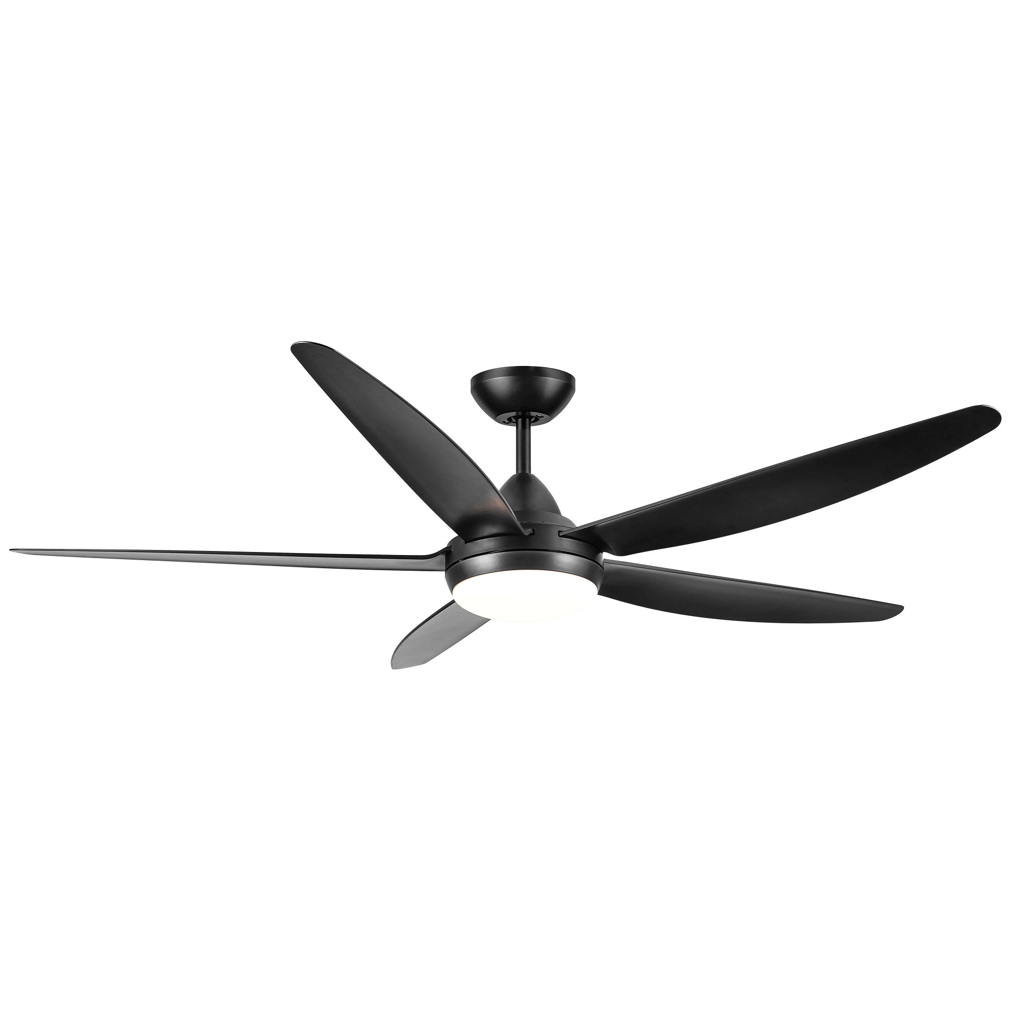 Latitude Run® 56 Inch Indoor Black Ceiling Fan With Light | Wayfair