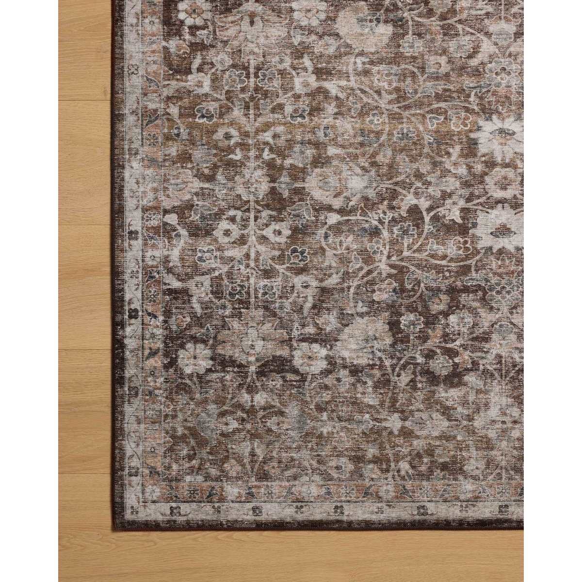 Amber Lewis x Loloi Machine Washable Josie Earth / Natural Area Rug ...