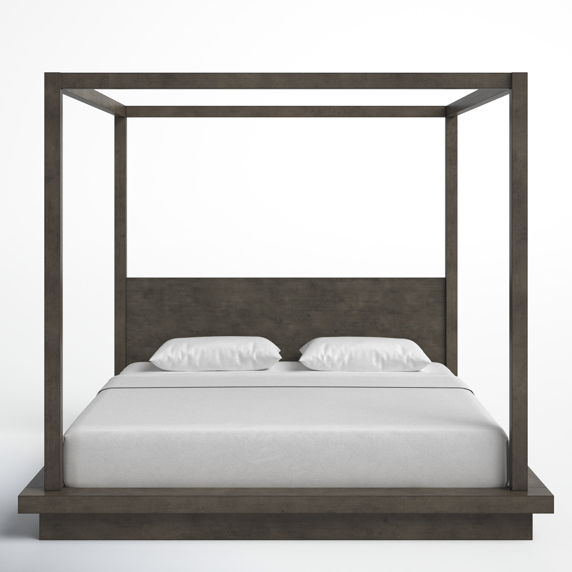 Joss & Main Brooks Solid Wood Low Profile Canopy Bed & Reviews | Wayfair