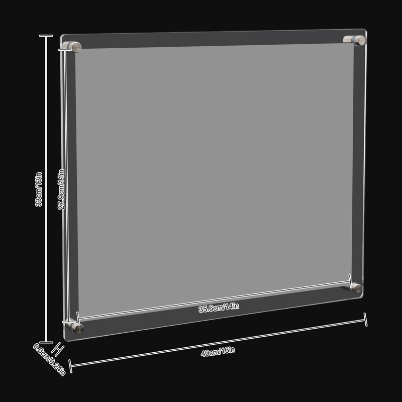 Ivy Bronx 4Pcs Acrylic Wall Mounted Picture Frames | Wayfair