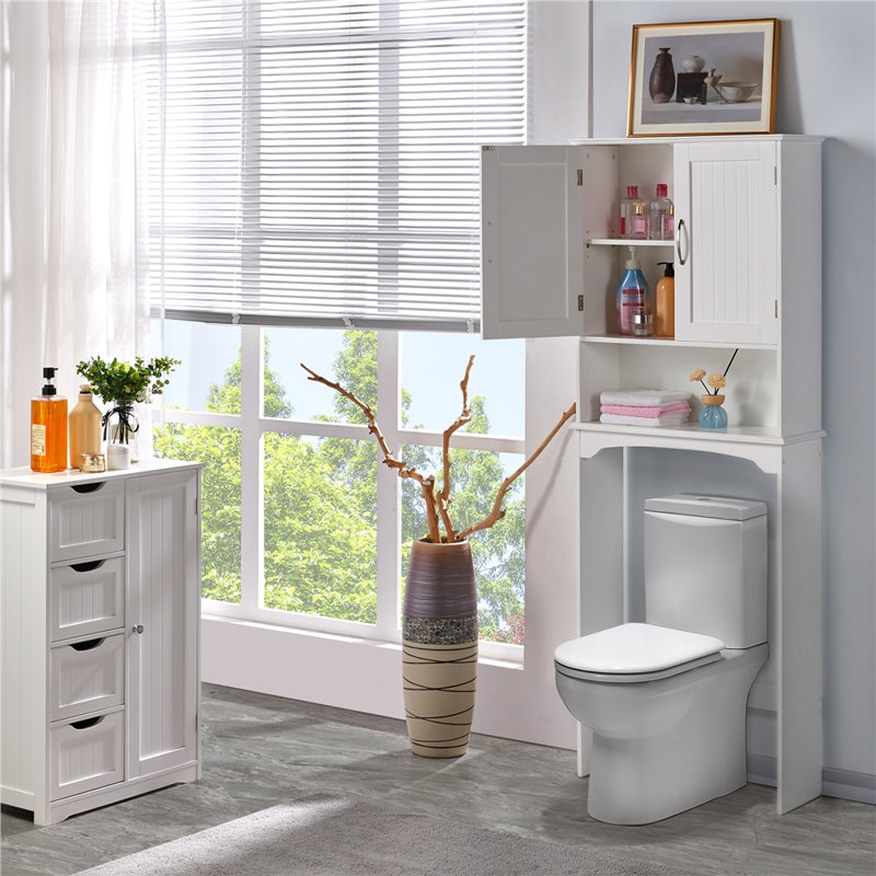 Red Barrel Studio® Dharmraj Over The Toilet Bathroom Storage With Upper ...