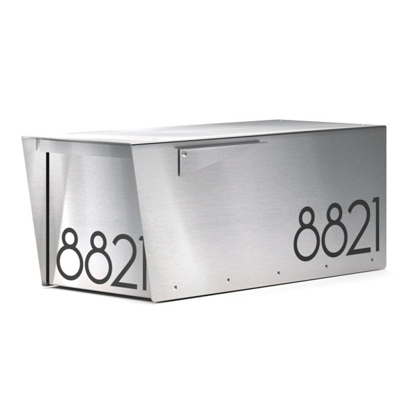 V Sons Design Stainless Steel Wall Mounted Mailbox with Magnetic ...