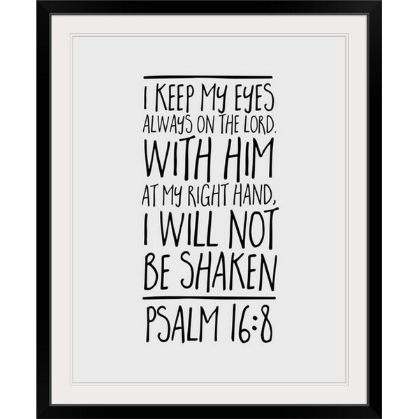 Great Big Canvas 'Psalm 16:8 - Scripture Art' Textual Art & Reviews ...