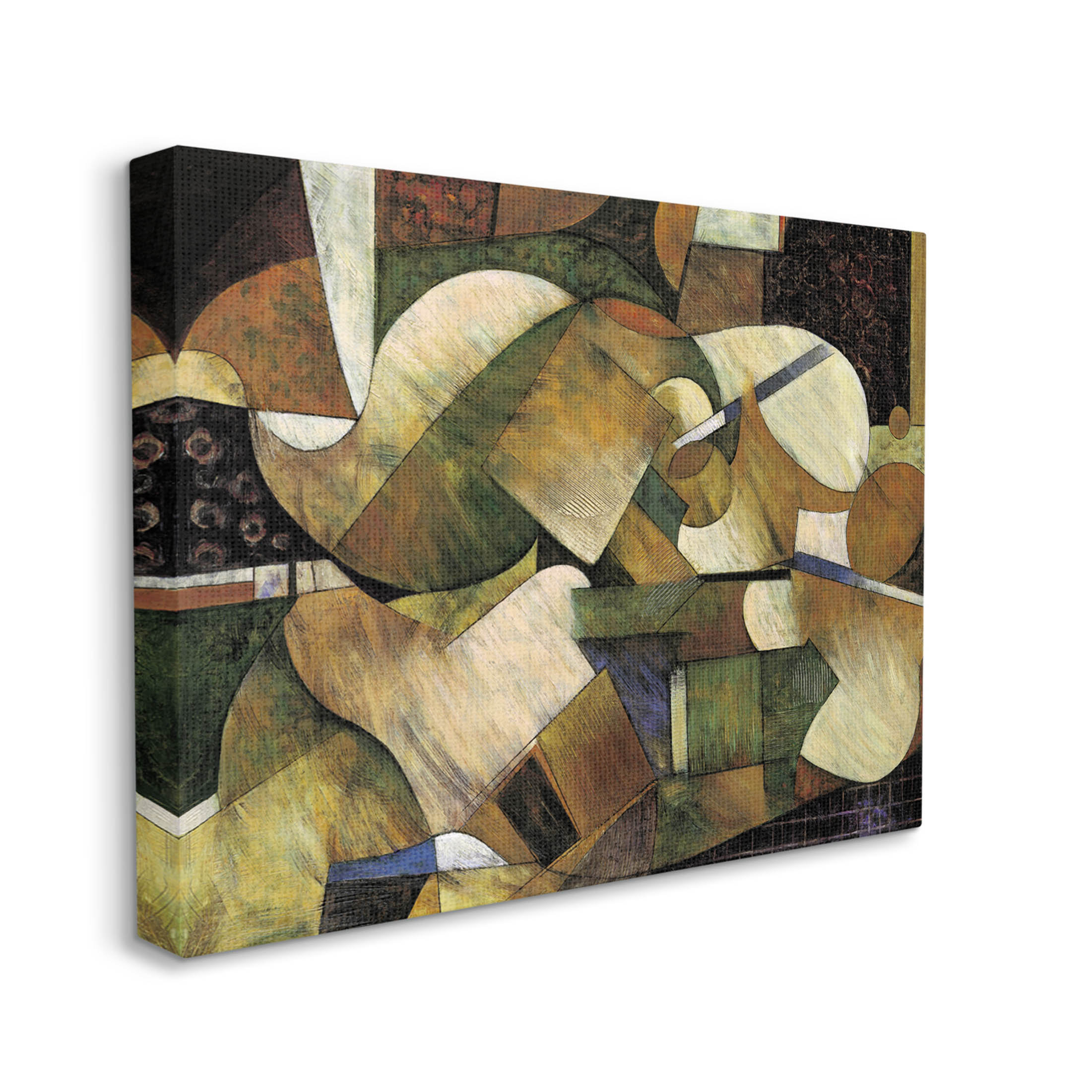 Stupell Industries Layered Shapes Cubism Arrangement Canvas Wall Art By ...