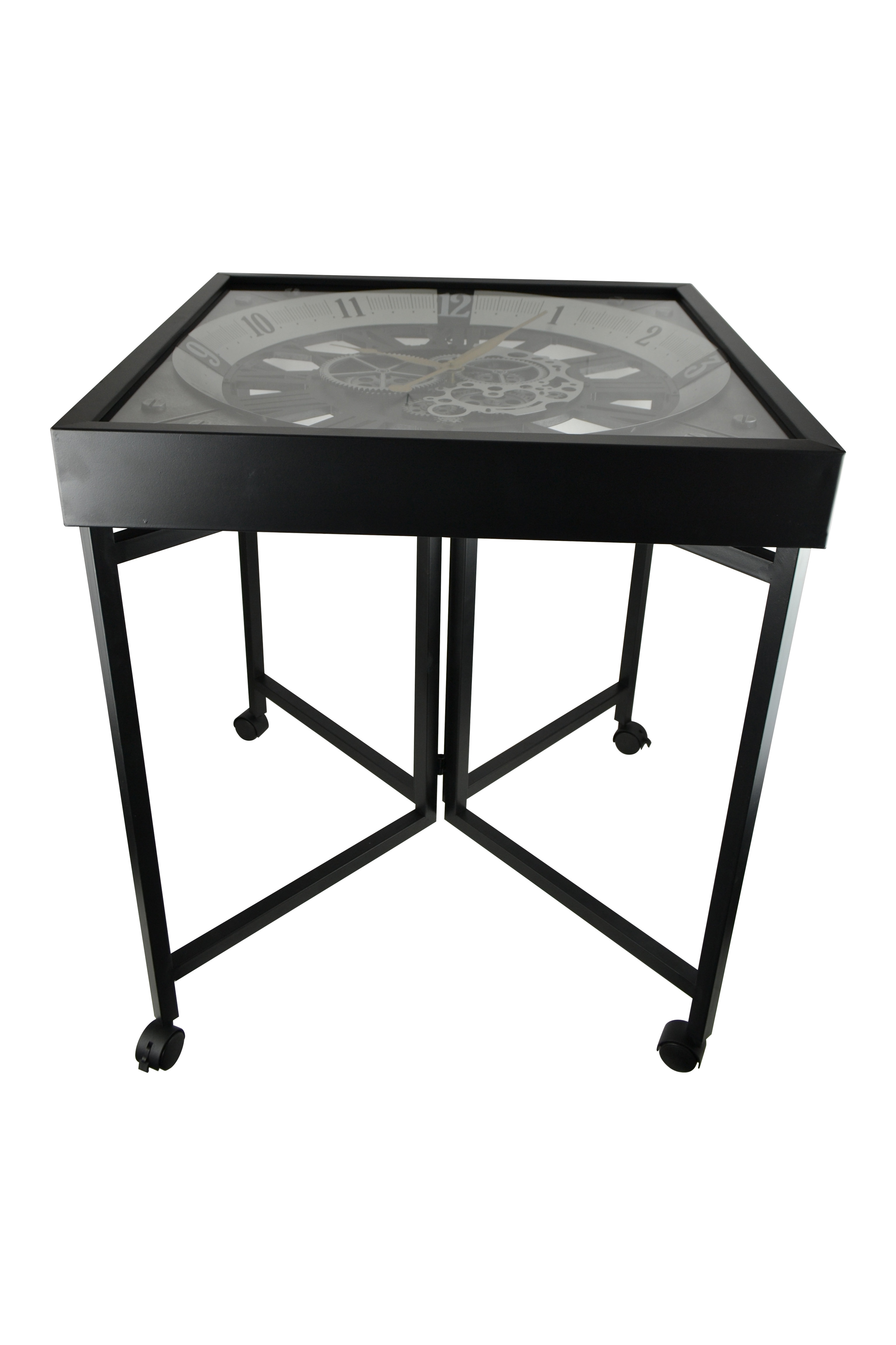 Three Star Im/Ex Inc. 24" x 24" Moving Gear Clock Table - Wayfair Canada