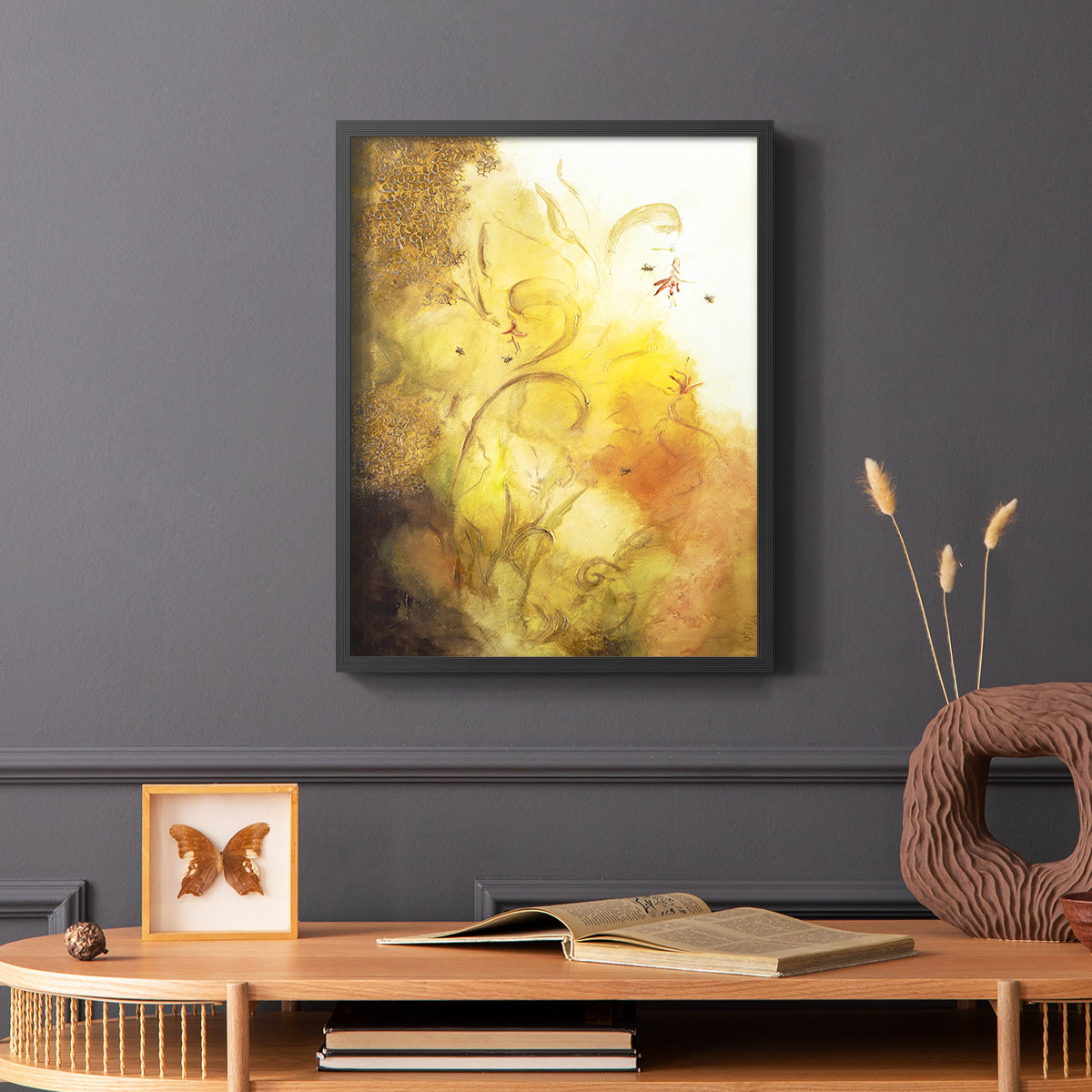 Ivy Bronx Nectar III Framed Print - Solid Wood | Wayfair