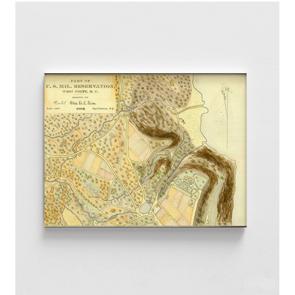 WeFrameArt US Military Reservation West Point Map, Framed Military Map ...