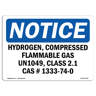 SignMission Hydrogen Compressed Flammable Gas Un1049 Sign | Wayfair