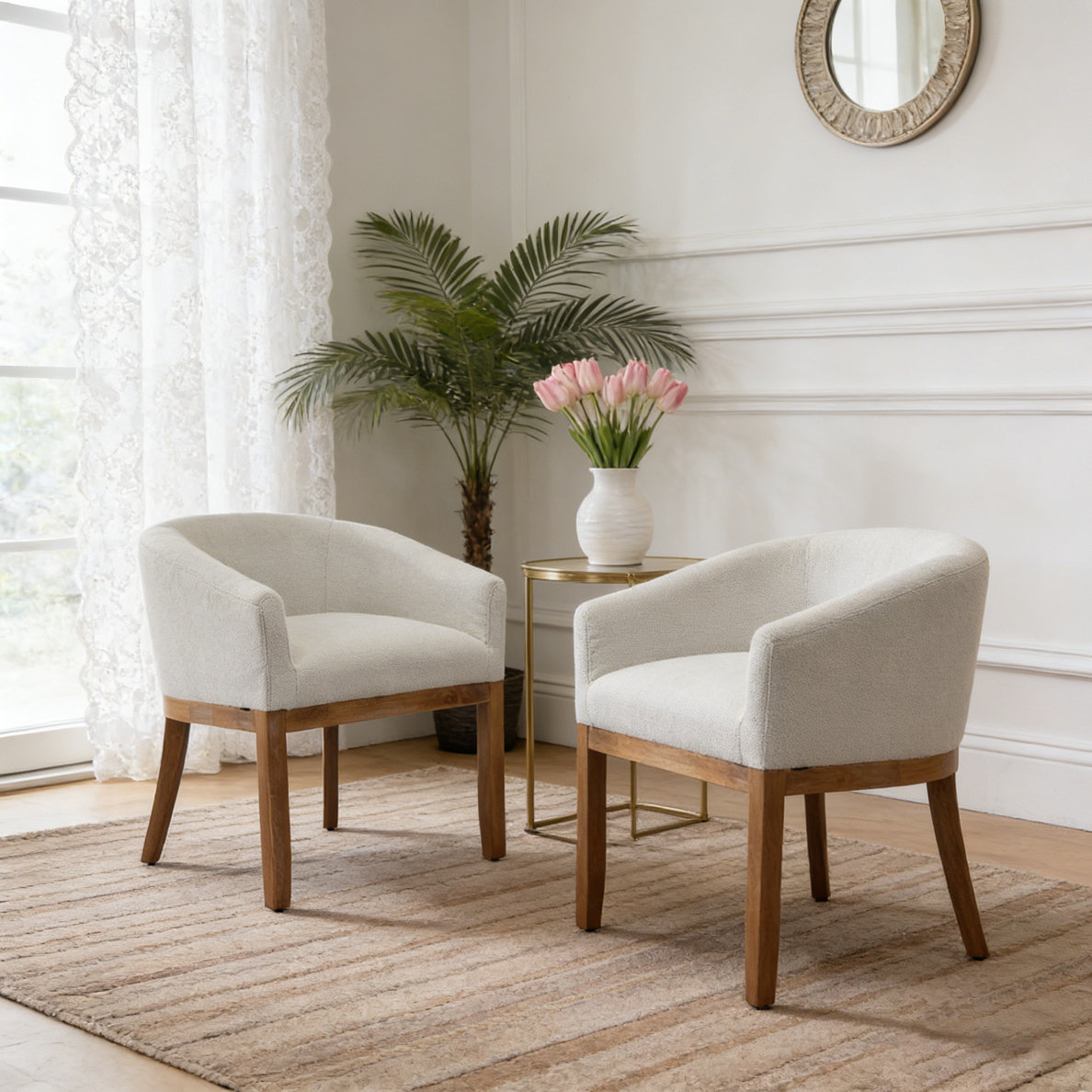 Red Barrel Studio Modern Upholstered Barrel Dining Chairs - Wayfair Canada