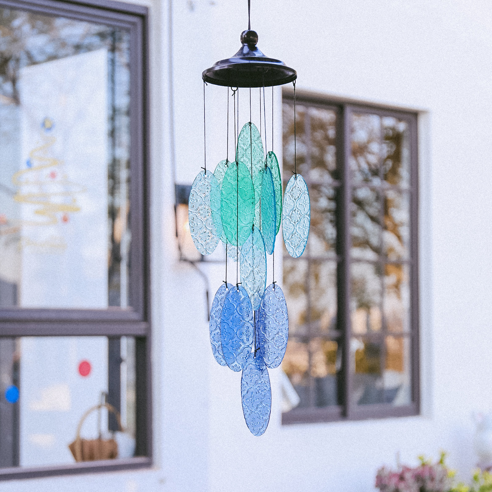 Arlmont & Co. 32inch Outdoor Wind Chimes, Musical Wind Chime, Glass ...