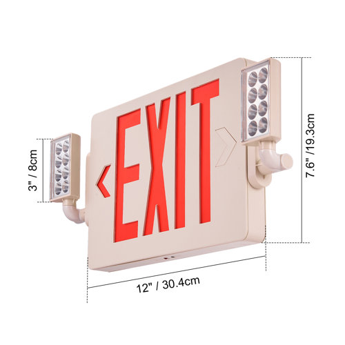 VEVOR LED Double Sided Emergency Exit Combo Sign | Wayfair