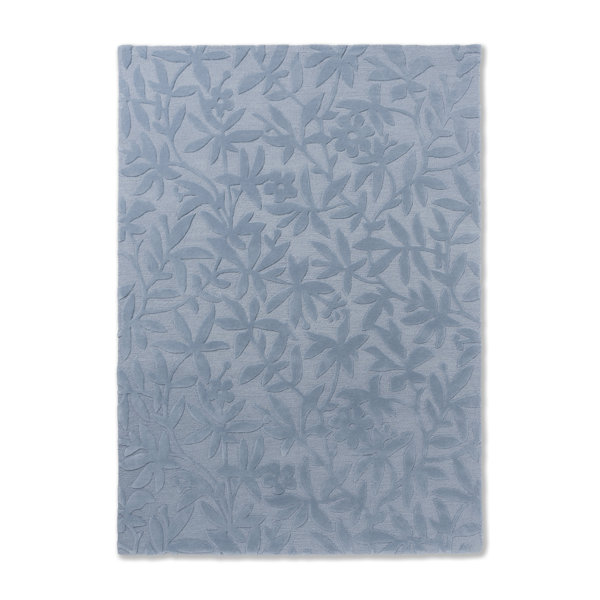 Laura Ashley Handmade Hand Tufted Wool Blue Rug | Wayfair