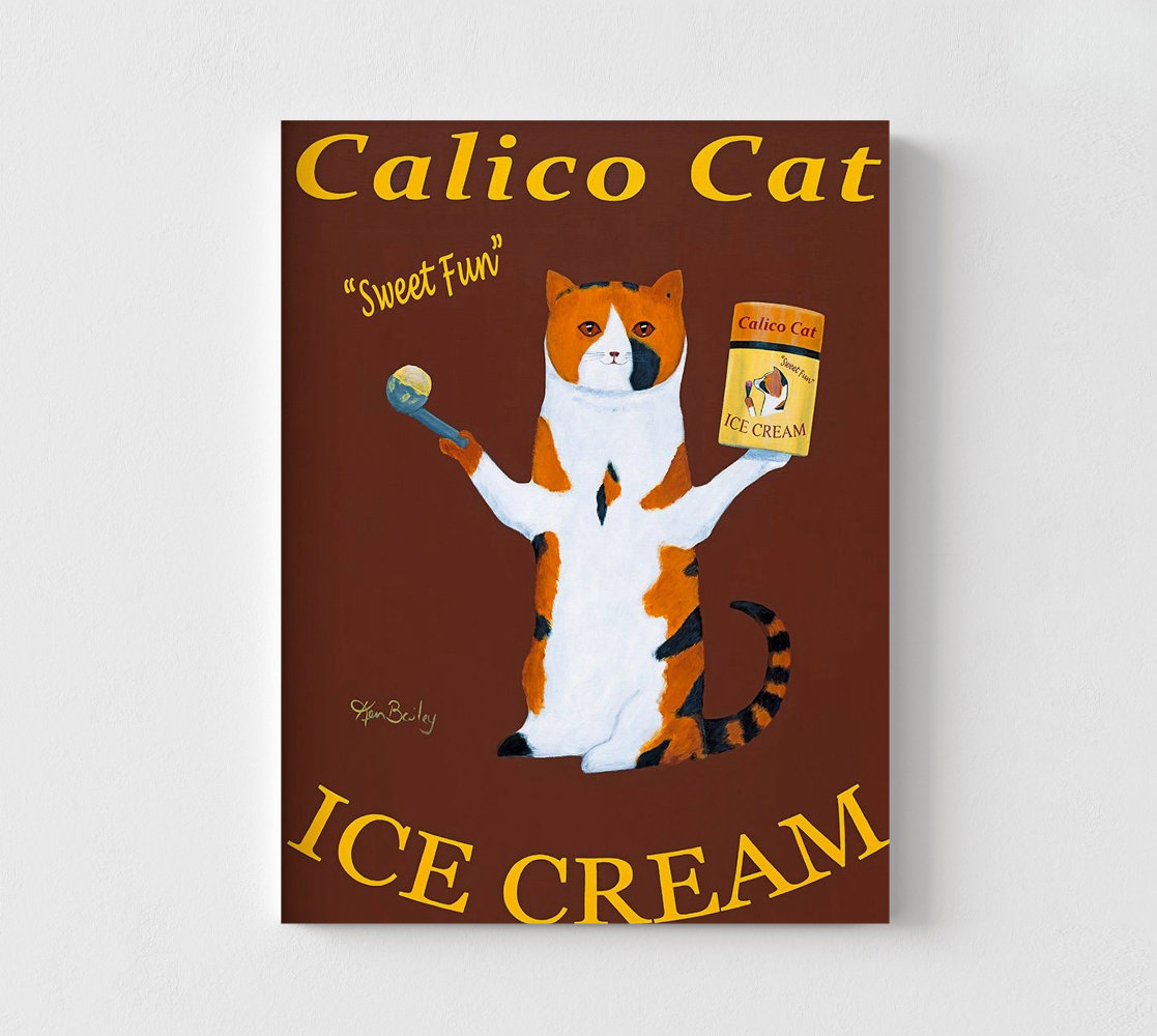 WeFrameArt Calico Cat Poster Print, Calico Owner Office Wall Art, Ice ...