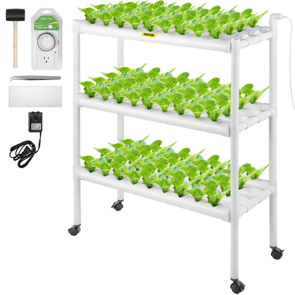 VEVOR 10W Hydroponic Unit with Herbs/Flowers/Fruits/Vegetables/Salads ...