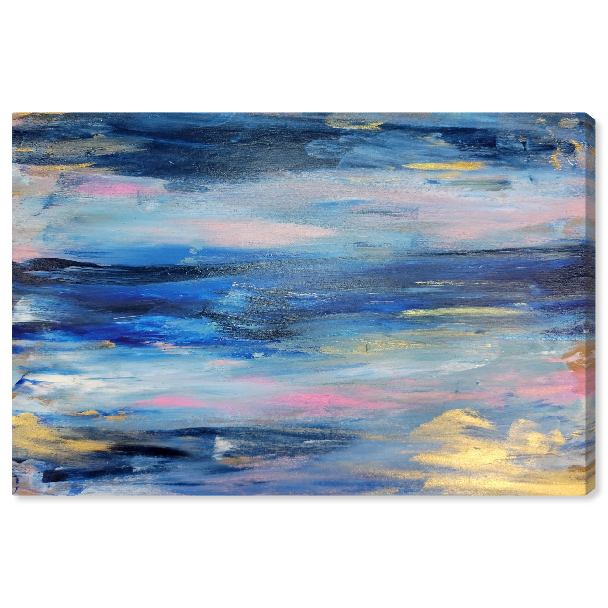Art Remedy Calming Morning Sea Canvas Pastel Abstract Calming Art by ...